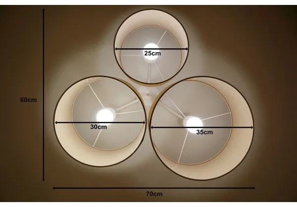 Duolla - Stropní svítidlo ROLLER TRIO 3xE27/60W/230V béžová
