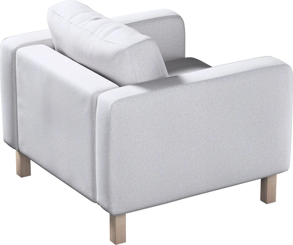 Potah na křeslo IKEA Karlstad, krátký barva šedá látka pletený vzor
