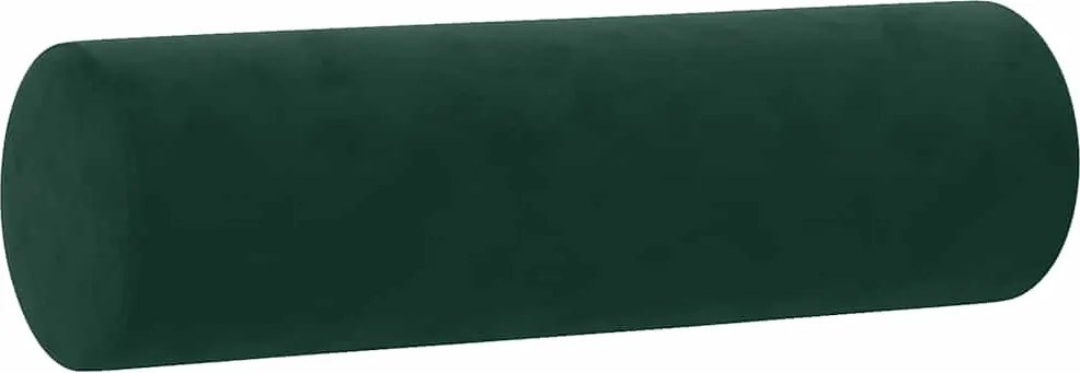 2místná pohovka s polštáři tmavě zelená 120 cm samet 3200873