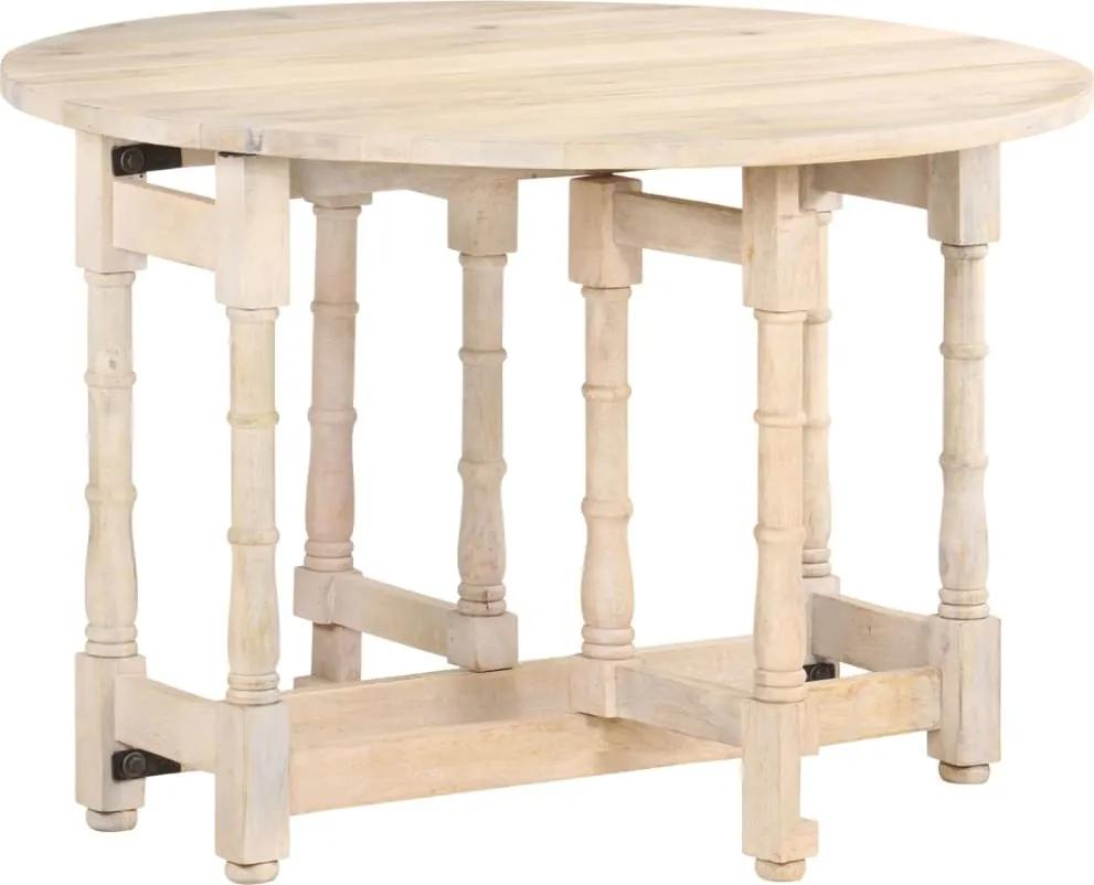 vidaXL Jídelní stůl kulatý 110 x 76 cm masivní mangovníkové dřevo [321700] Barva: tmavě hnědá