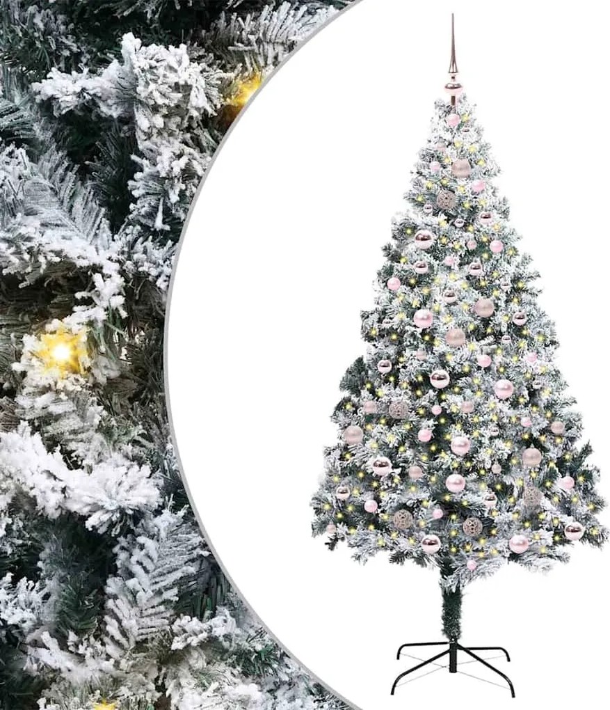 Umělý vánoční stromeček Bílá 210 cm PVC, ocel a plast 3396973