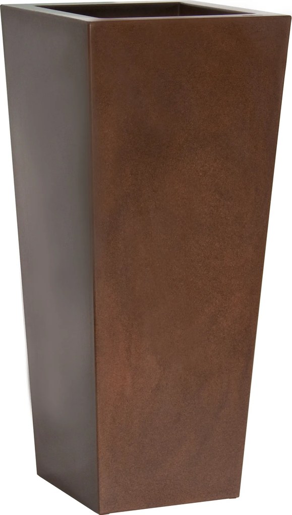 PLUST - Designový květináč KIAM gloss pot, 25 x 25 cm - hnědý