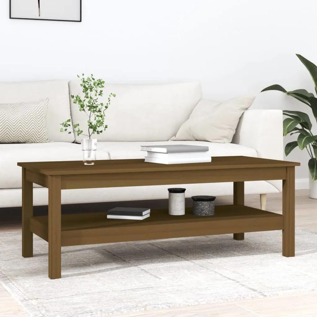 vidaXL Konferenční stolek 110x50x40 cm masivní borové dřevo [814278] Barva: Černá