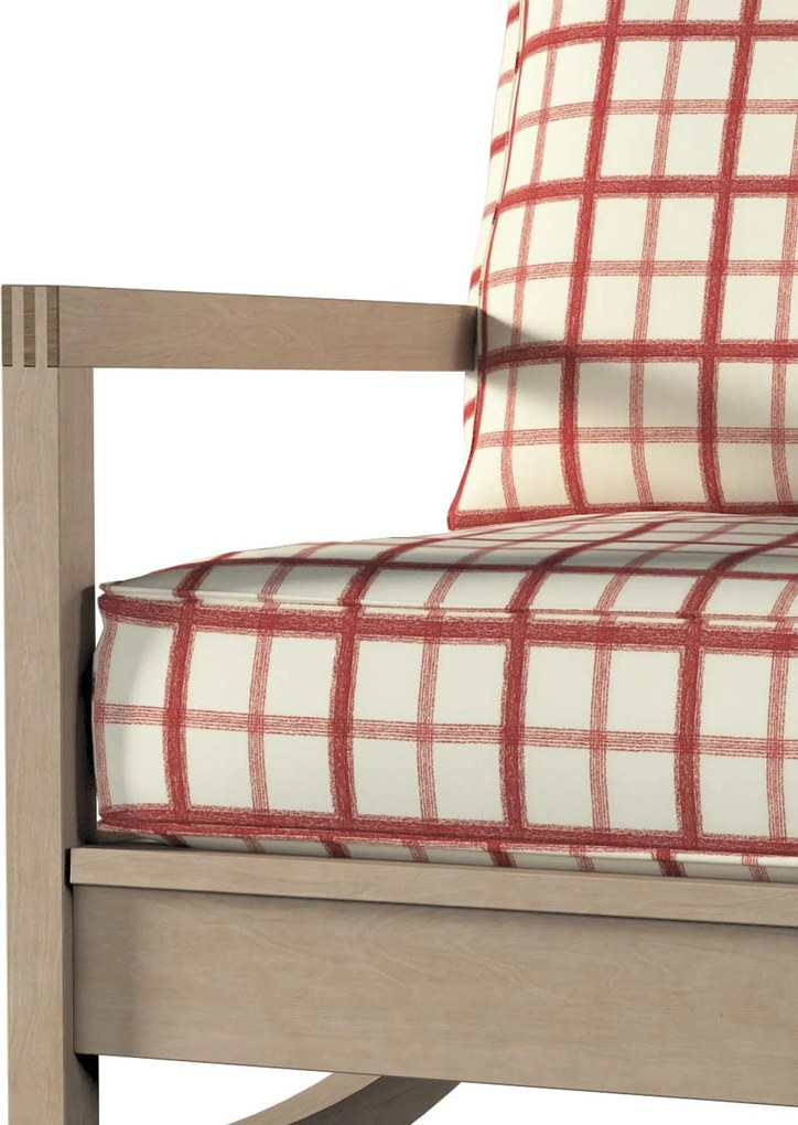 Potah na křeslo IKEA Lillberg barva červená látka vzorované