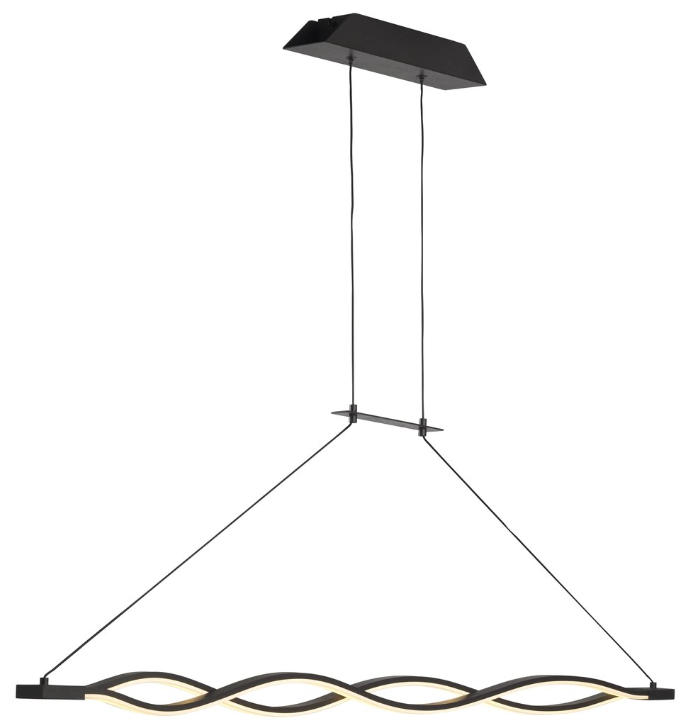 Mantra Sáhara Forja, závěsné LED svítidlo, 42W 2800K stmívatelné, hnědá, šířka 137cm