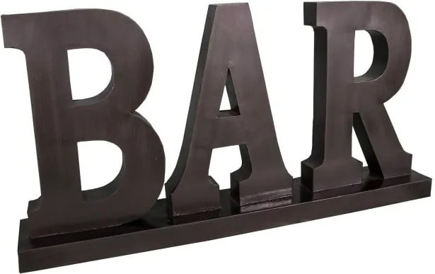 Černý kovový nápis Antic Line Bar