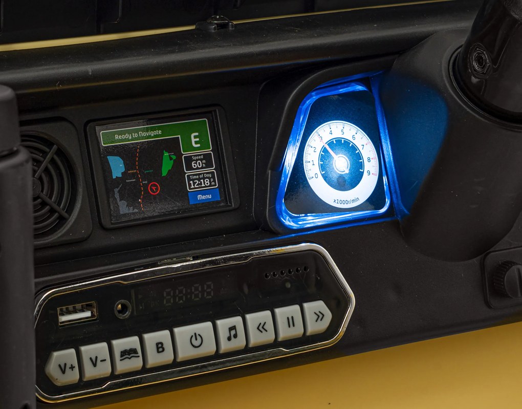 Ramiz Elektrické autíčko Toyota FJ Cruiser béžové + ovladač + pohon 4x4 + LED a audio + EVA kola + plynulý rozjezd