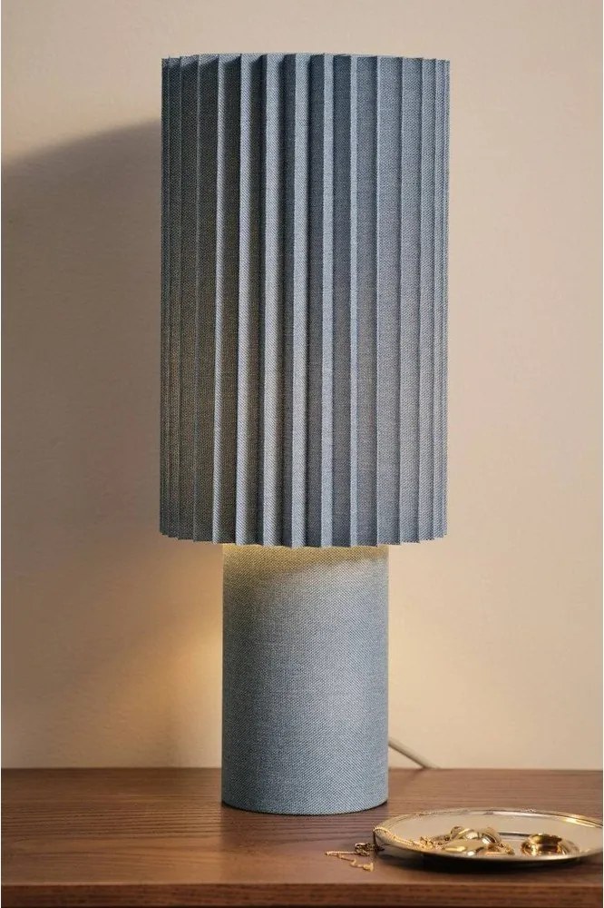 Modrá lněná stolní lampa (výška 45 cm) Harriet – Jotex