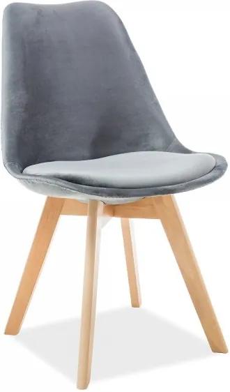 Jídelní židle Dior Velvet II / šedá