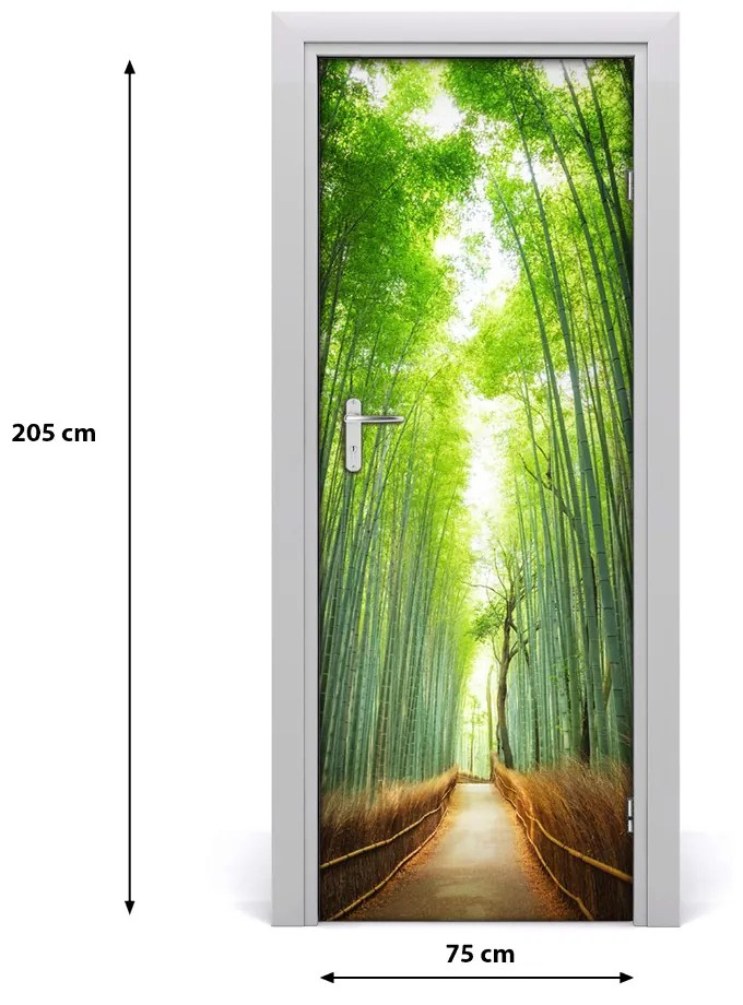 Fototapeta samolepící dveře stezka bambusy 75x205 cm