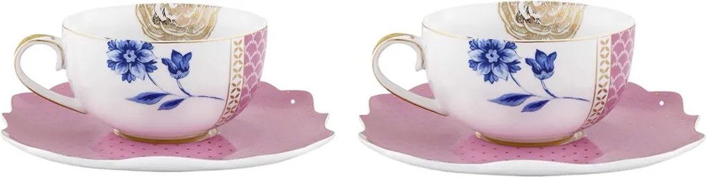 Pip Studio Royal Pink Šálek s podšálkem na čaj 225ml