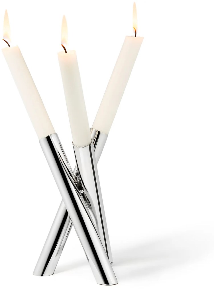 Philippi PERPLEX Nerezový svícen na 3 svíčky 19x11 cm