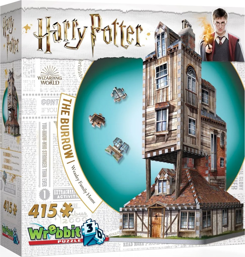 3d puzzle wrebbit 3d puzzle harry potter: doupě 415 dílků