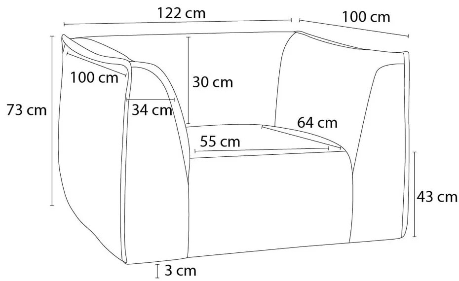 Křeslo z textilie bouclé v hořčicové barvě Giorgia – Bobochic Paris