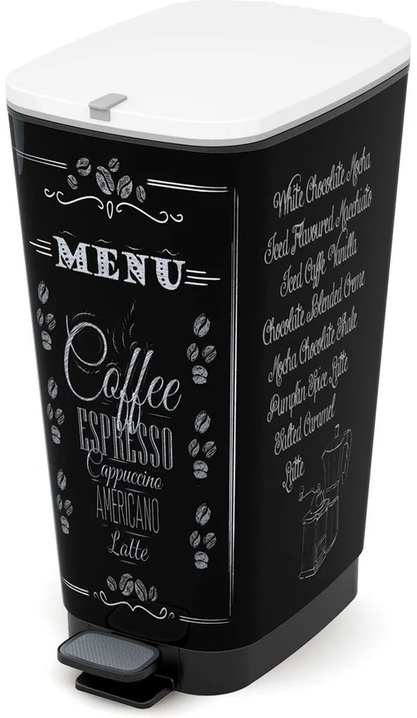 KIS Koš na odpad Chic Bin L - Coffee Menu, 45L