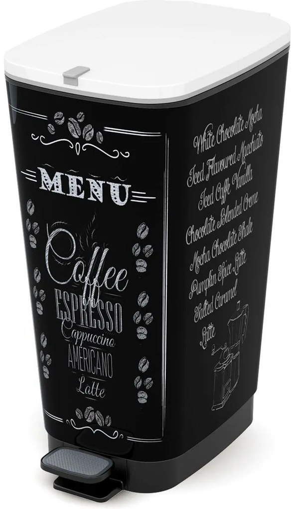 KIS Koš na odpad Chic Bin L - Coffee Menu, 50L