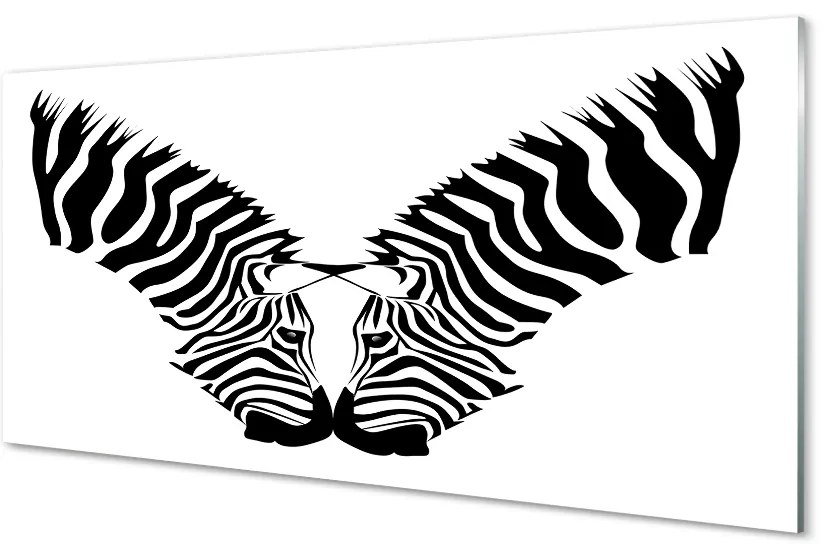 Obraz na skle zrcadlo zebra 120x60 cm