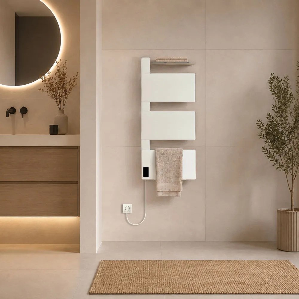 Mereo, Mereo Elektrický sušák ručníků, 3 moduly, bílý, MER-MT82W