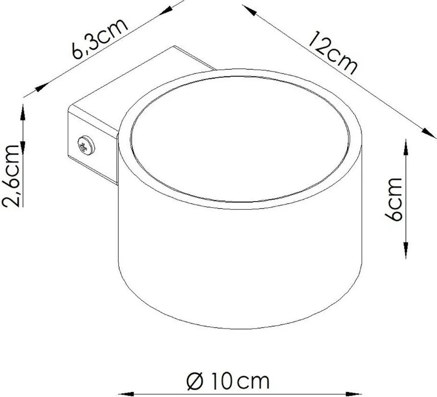 Sollux Lighting Nástěnné svítidlo MODO 1 šalvějové GX53