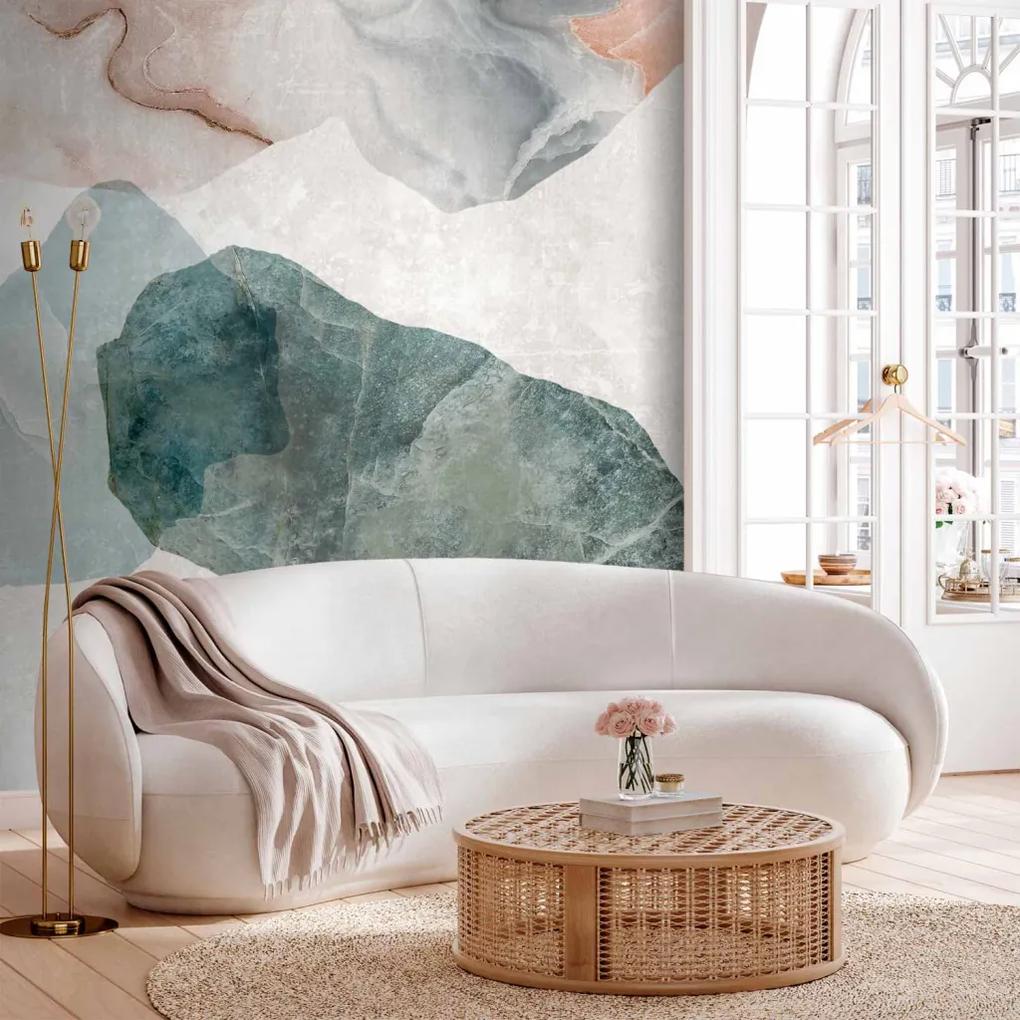 Malované teraco - minimalistický akvarelový mramorový vzor