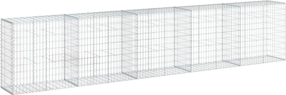 Gabionový koš s víkem 500 x 50 x 100 cm pozinkované železo 3295146