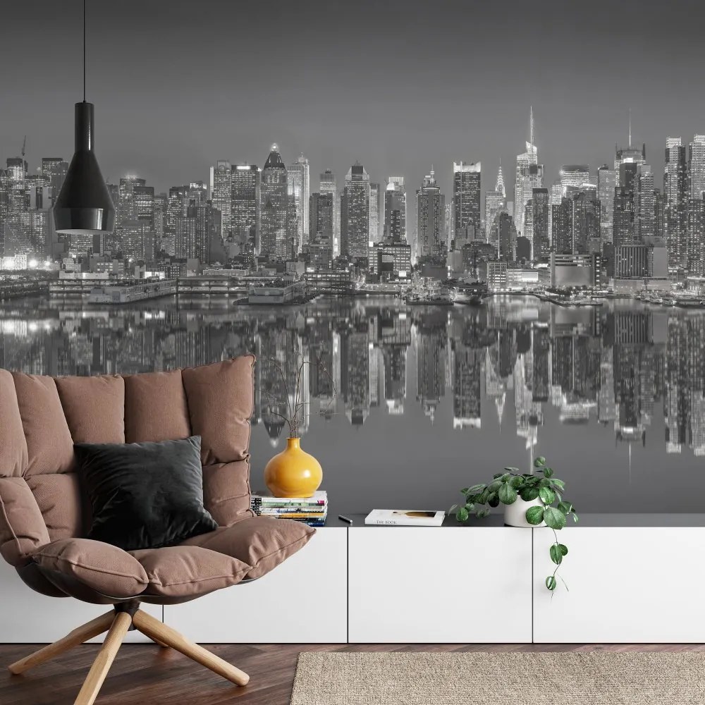 Fototapeta New York Odrazy V Černé A Bílé Strukturální vinyl 90x60