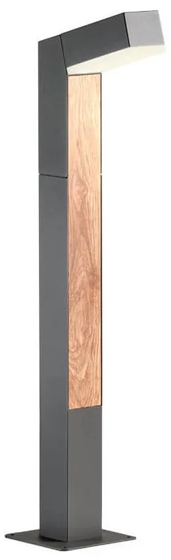Světla a lustry REDO GROUP Venkovní sloupkové LED svítidlo Redo WOODY antracit/65 cm