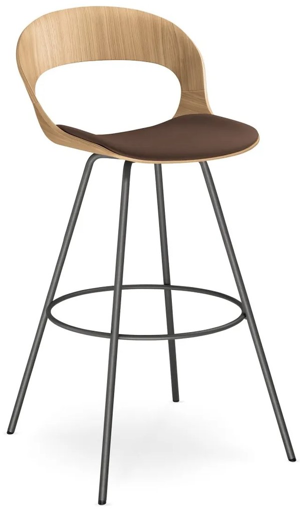 LD SEATING - Barová židle LOTUS LT-12-L s čalouněným sedákem