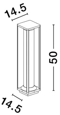 Venkovní lampa Pacific 50 černá