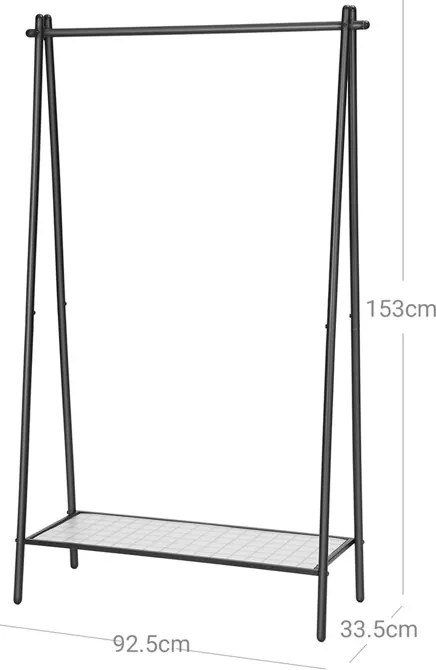 Autronic Stojanový věšák kovový AUV-E1023 BK Barva: Černá