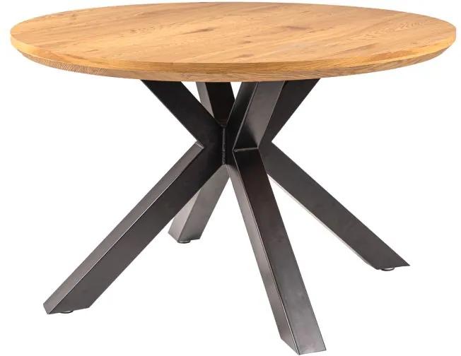 MAXIVA Jídelní stůl - RITMO, 120x120, dýha dub/černá
