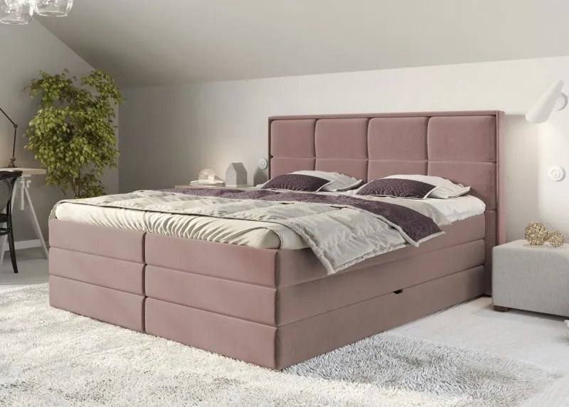 Postel boxspring Samara 190x200 s úložným prostorem + topper zdarma