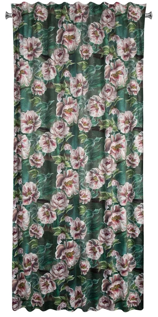 ZATEMŇOVACÍ ZÁVĚS NA PÁSCE PALMERU 140X270 CM VZOROVANÁ