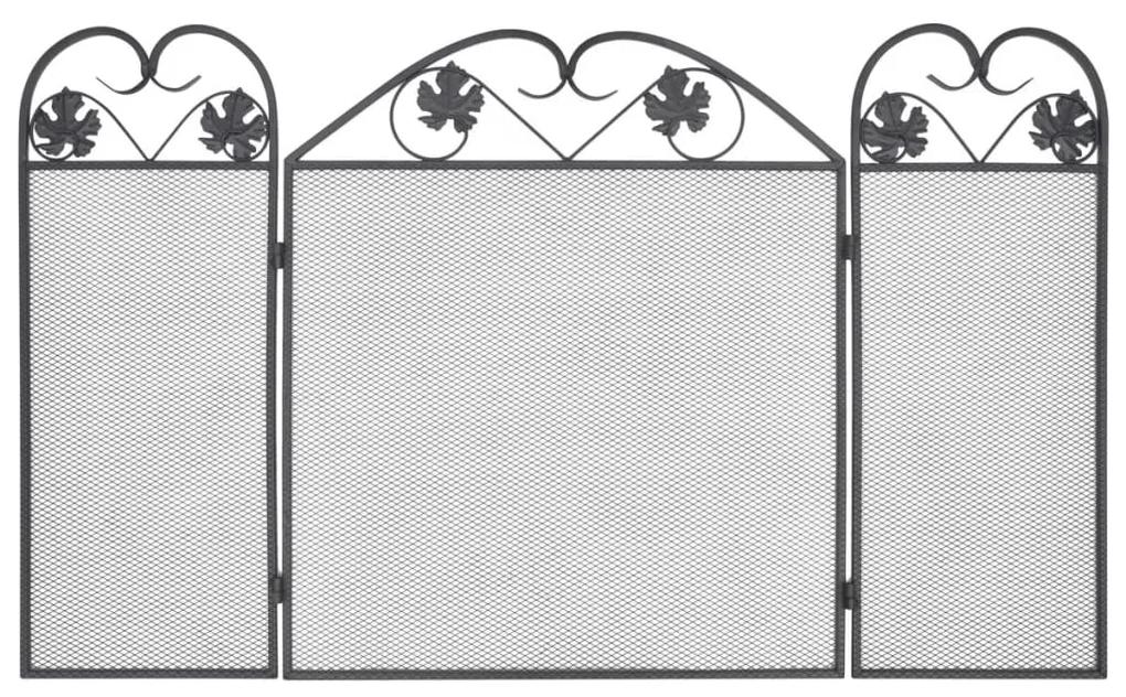 Krbová zástěna se 3 panely železo černá - Default Title