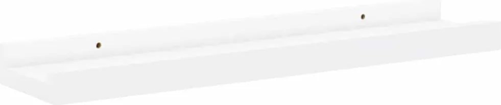 Poličky na zarámované obrázky 2 ks bílé 40 x 9 x 3 cm MDF 323928