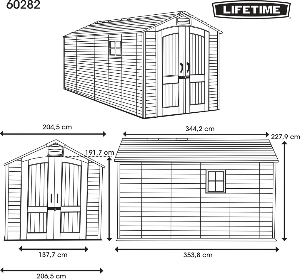 LANIT PLAST, s.r.o. plastový domek LIFETIME model 60282 LG4652