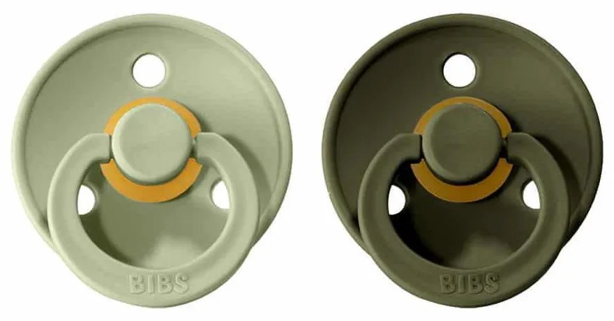 Bibs dudlíky kaučuk 2 ks 18 měsíců+ Colour Vanilla-dark-oak