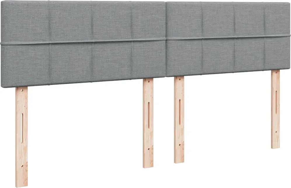 Box spring postel s matrací světle šedá 200 x 200 cm textil 3288295