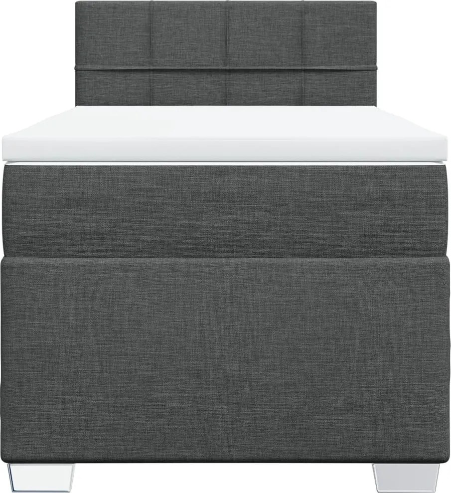 Box spring postel s matrací tmavě šedá 80 x 200 cm textil 3285716