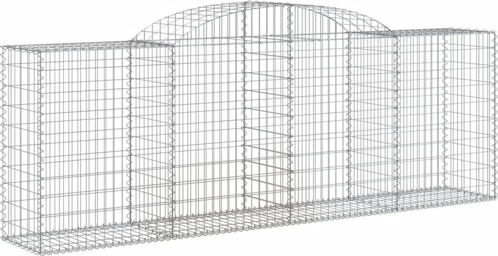 Klenuté gabionové koše 11ks 300x50x100/120cm pozinkované železo 3146710