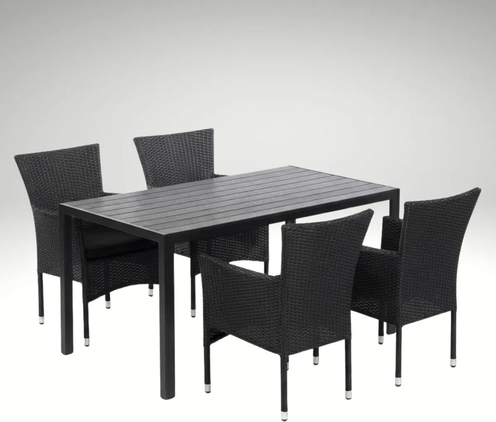 Vikio Zahradní jídelní set pro 4 osoby DT257-140 antracit