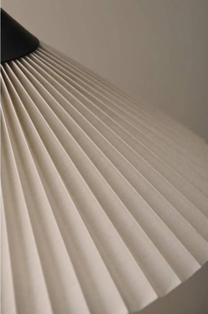 Černá/krémová látková stojací lampa s ohybatelnou konstrukcí (výška 155 cm) Kate – Ellos Home