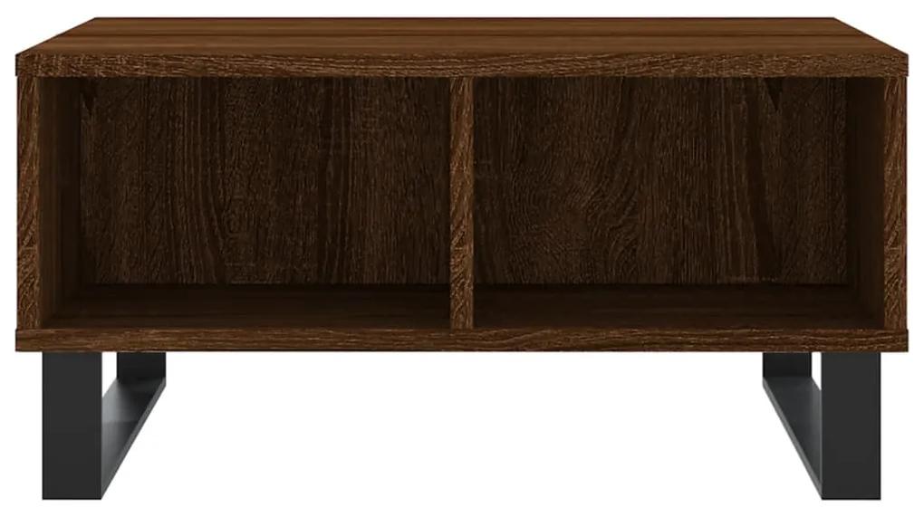 Konferenční stolek hnědý dub 60 x 60 x 30 cm kompozitní dřevo - Default Title