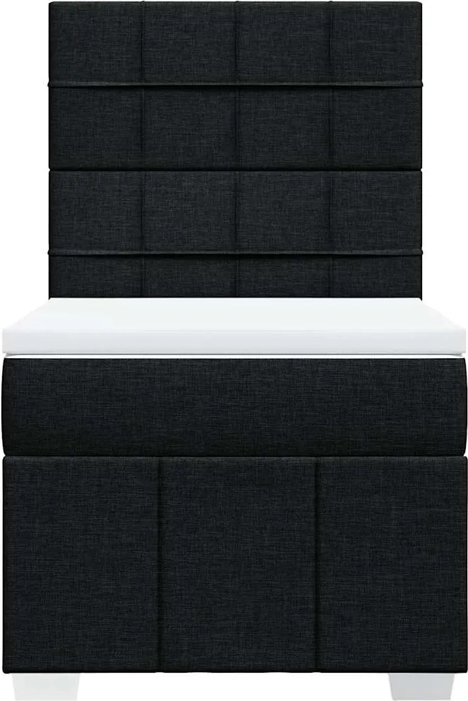 Box spring postel s matrací černá 80 x 200 cm textil 3293797