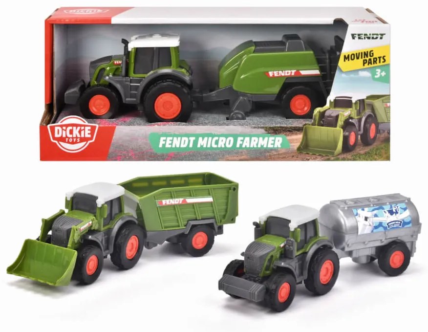 Traktor Fendt Micro Farmer, 18 cm, 3 typy