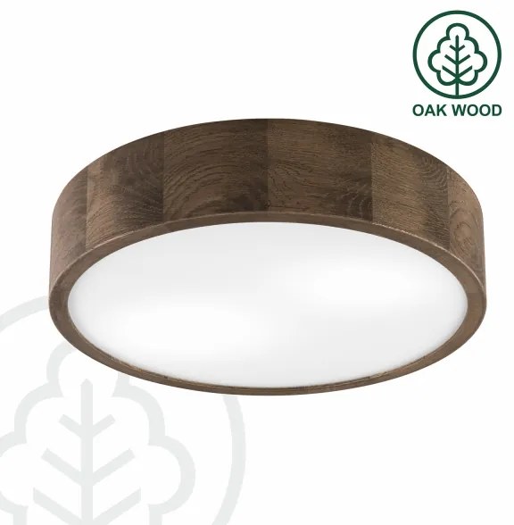 Brilagi - LED Stropní svítidlo CARVALHO 2xE27/15W/230V dub ořech pr. 37 cm