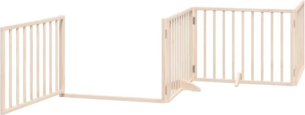 Zábrana pro psy s dvířky skládací 10 panelů 800 cm topol 3155555