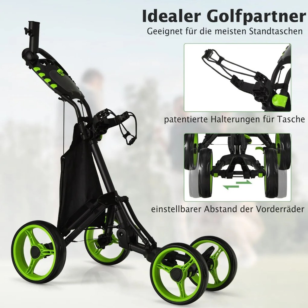 Costway Golfový vozík se 4 koly Golfový vozík Golfový skládací