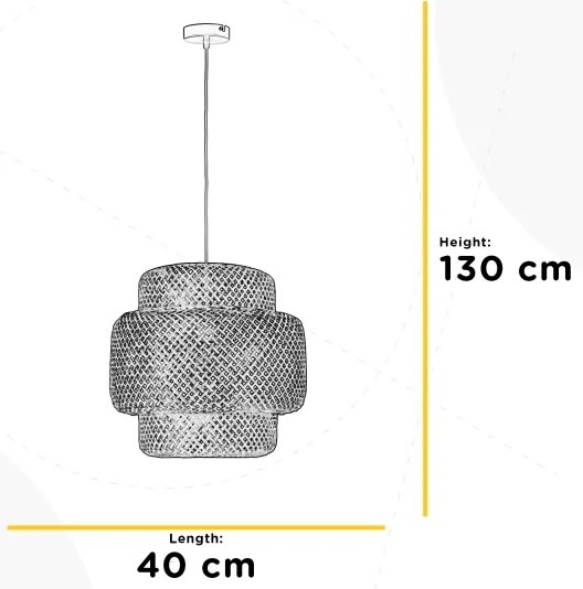 ONLI - Lustr na lanku BAMBOO 1xE27/22W/230V bambus