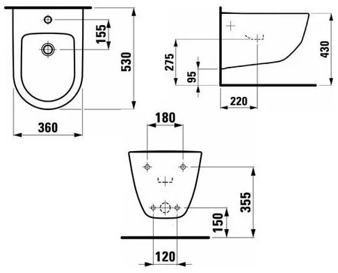 Laufen Pro Bidet závěsný H8309520003021